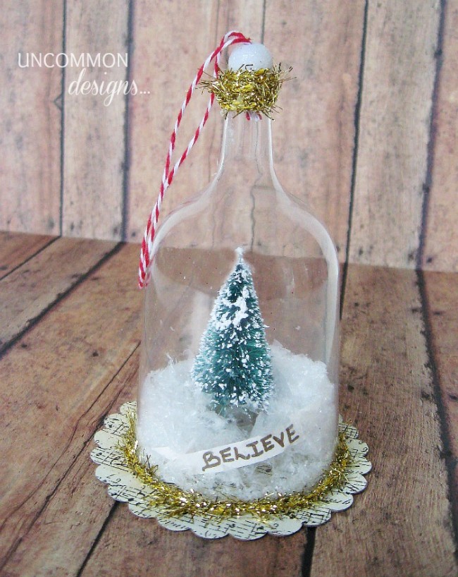 Bell Jar Christmas Ornament Tutorial