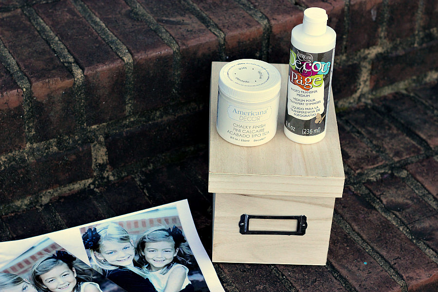 Vintage Inspired Photo Display & Storage Box