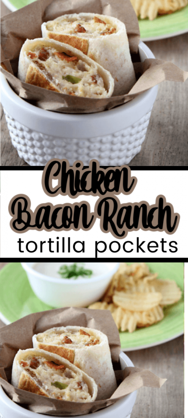 Chicken Bacon Ranch Tortilla Pockets